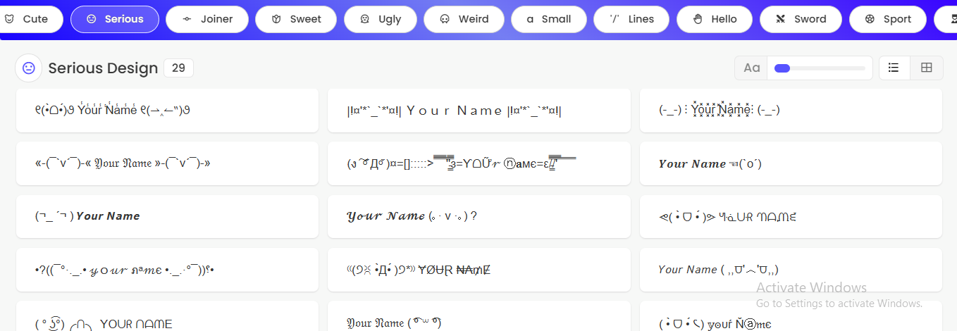 Stylish Names #ퟙ ϟ